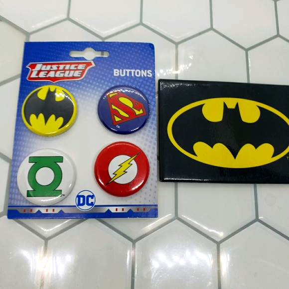 DC Comics | Other | Justice League Button Pin Magnet Set New | Poshmark